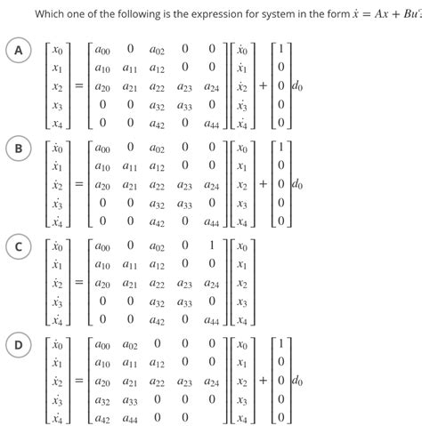 Solved A Linear Time Invariant Model Of The Chegg