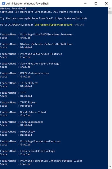Manage Optional Features In Windows 10