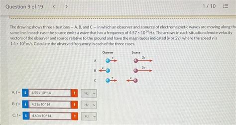 Solved The Drawing Shows Three Situations A B And C In