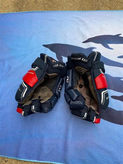 Blue Used Ccm Qlt290 14 Gloves Sidelineswap