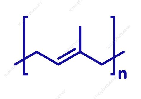 Trans Polyisoprene Polymer Chemical Structure Illustration Stock