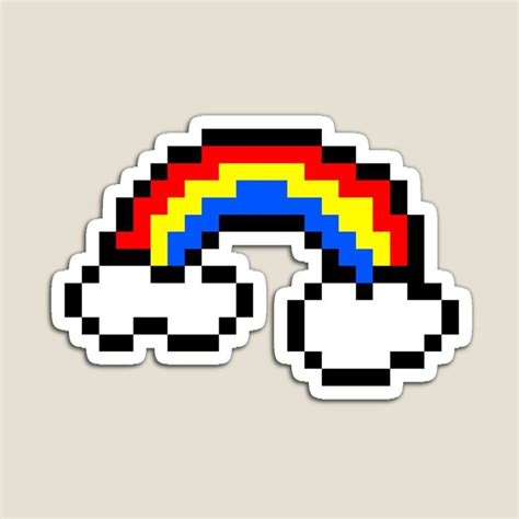 Pixel Rainbow Sticker For Sale By Pixelartplanet Stickers Rainbow