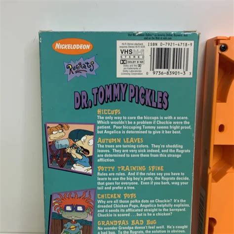VHS RUGRATS Dr Tommy Pickles VHS Nickelodeon SELTEN OOP Vintage EUR PicClick DE