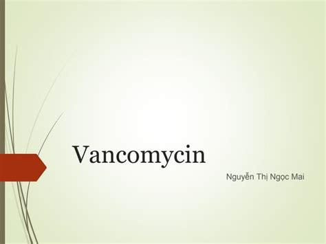 vancomycin tdm ppt