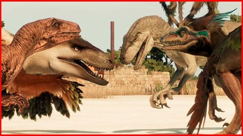 Atrociraptor Vs Pyroraptor Vs Utahraptor Vs Velociraptor Jurassic Clash