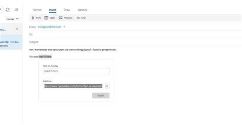 How To Insert A Link Into An Outlook Or Windows Email