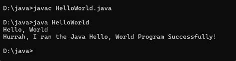 Java Hello World Program