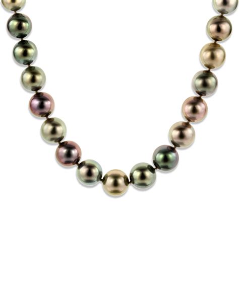 Multi Colored Tahitian Pearl Strand Necklace Turgeon Raine
