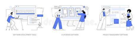 It Software Abstract Concept Vector Illustrations Stock Vector Illustration Of Pack Tools