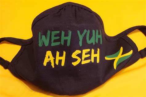 Jamaican Face Mask Jamaican Flag Face Mask Best Breathable Etsy