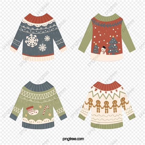 귀여운 크리스마스 일러스트 컬러 스웨터 스웨터 클립 아트 스웨터 만화 Png 일러스트 및 Psd 이미지 무료 다운로드 Pngtree Christmas