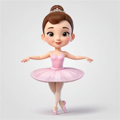 Premium Vector Cute Ballet Dancer Cartoon Character Vector White Background