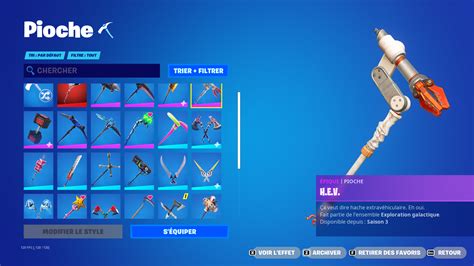 Compte Fortnite OG Wildcat Mako Hype Ride The Pony Snowflake Minty Blue Team Leader