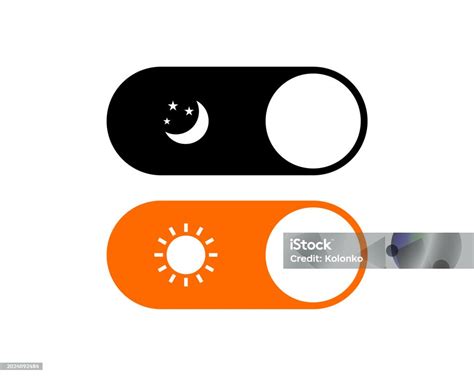 Day Night Mode Switch Ui Button Light Dark Mode Slider Theme Stock