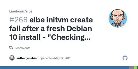 Elbe Initvm Create Fail After A Fresh Debian 10 Install Checking The Debian Archive Mirror