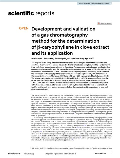 Pdf Development And Validation Of A Gas Chromatography Method For The Determination Of β