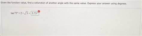 solved iven the function value find a cofunction of another