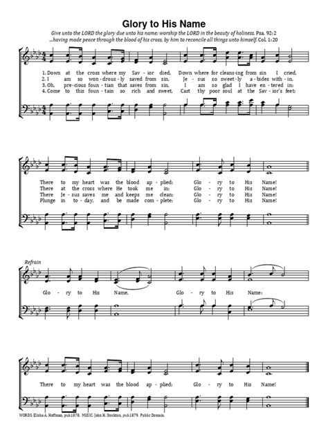 Glory His Name Pdf