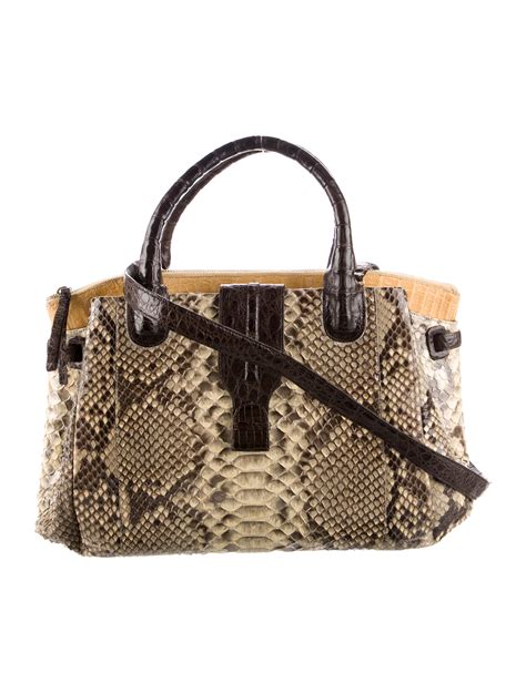 Miu Miu Python Handle Bag Neutrals Handle Bags Handbags Miu167256