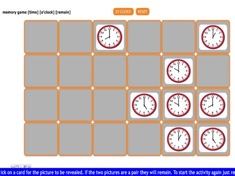 Time [o Clock] [memory Game] [remain] Teaching Resources