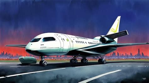 Premium Ai Image Plane Aircraft Futuristic Concept Future World