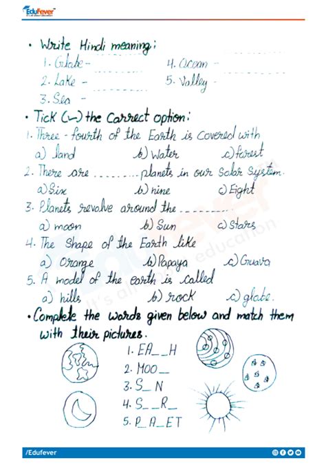CBSE Class 2 EVS The World Around Us Worksheet with Solutions