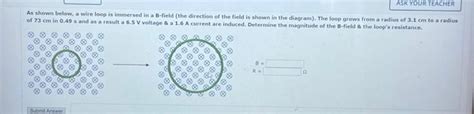 solved as shown below a wire loop is immersed in a b field