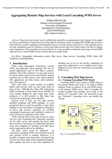 Pdf Aggregating Remote Map Services With Local Cascading Wms Server