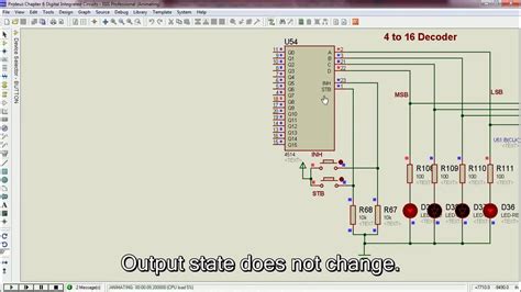 Proteus 4 Of 16 Decoder Operation Youtube