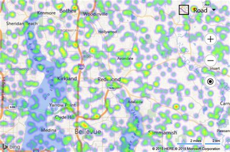 Basic Heat Map Example Bing Maps Microsoft Learn