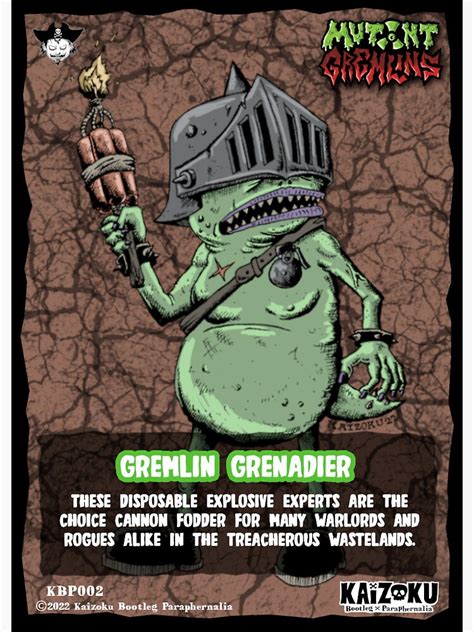 Mutant Gremlins Gremlin Grenadier Sticker For Sale By Kaizokubpshop Redbubble