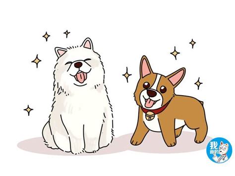 萨摩耶简笔画q版 凹凹 大山谷图库