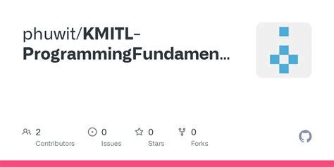 GitHub Phuwit KMITL ProgrammingFundamentals GameDev