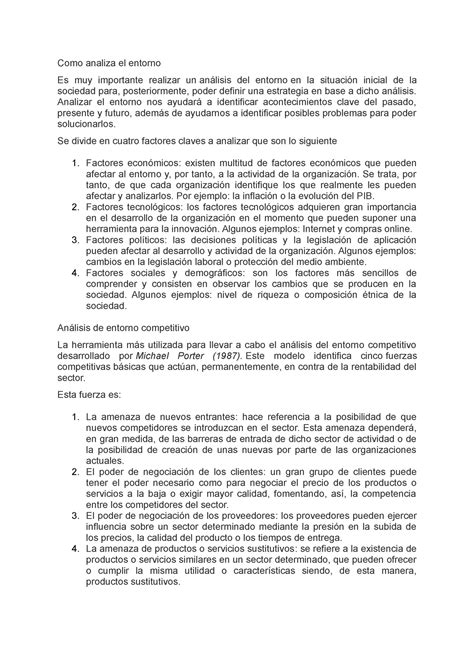 Como Analiza El Entorno Analizar El Entorno Nos Ayudará A Identificar