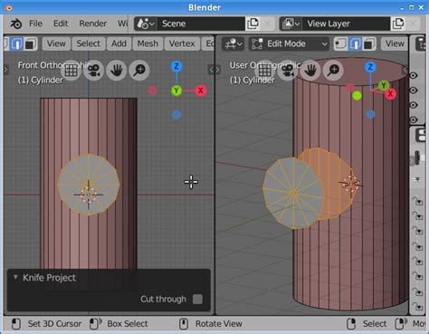 Blender 2 8 Knife Project 樣板投射切割