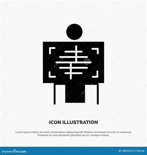 Xray Patient Hospital Radiology Solid Glyph Icon Vector Stock Vector Illustration Of Test