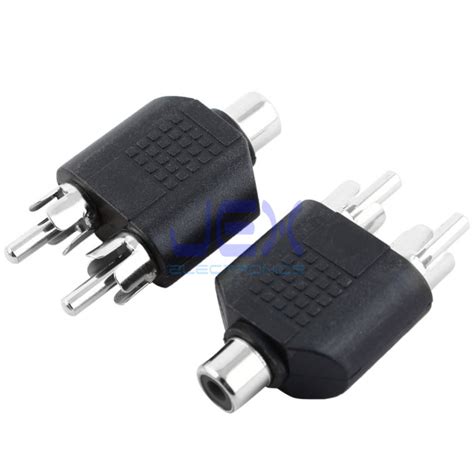 Jex Electronics Llc Connectors And Adapters Twin 2 Way Male Rca Phono