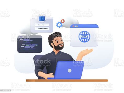3d 소프트웨어로 작업합니다 사람은 컴퓨터에서 코드를 작성하고 프로그램 웹 사이트 또는 응용 프로그램을 개발합니다 프로그래머