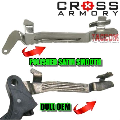 Cross Armory Enhanced Trigger Bar For Gen 5 Glock 17 19 19x 45 Satin Polished Tacdom