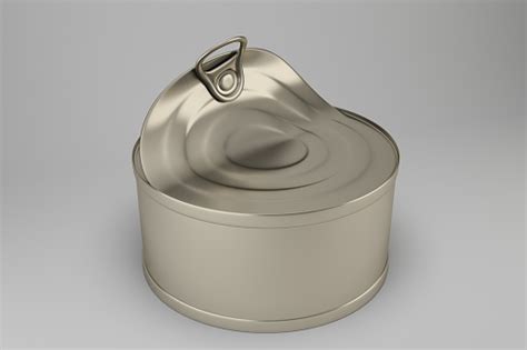 3d Rendering Logam Dapat Untuk Melestarikan Terisolasi Pada Mock Up