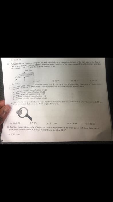 Solved Determine The Maximum Angle Theta For Which The Light