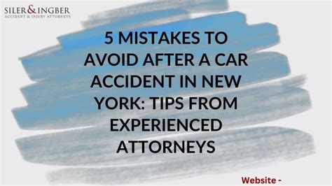 Ppt 5 Mistakes To Avoid After A Car Accident In New York Tips From