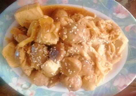 Resep Tumis Jamur Tiram Baso Dan Tahu Multi Saos Oleh Linda Susanto
