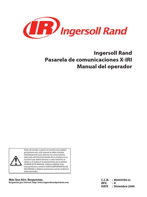 X Iri Operators Manual 80445596 Es Pdf Poco Ingeniería Informática