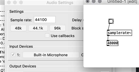 Samplerate~ In 052 Outputs 48000 Instead Of 44100 If Dsp Is Off When You Load Pd · Issue
