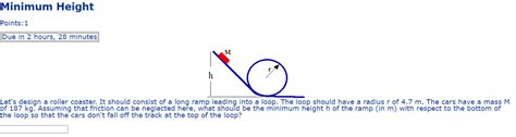 solved minimum height points 1 let s design a roller