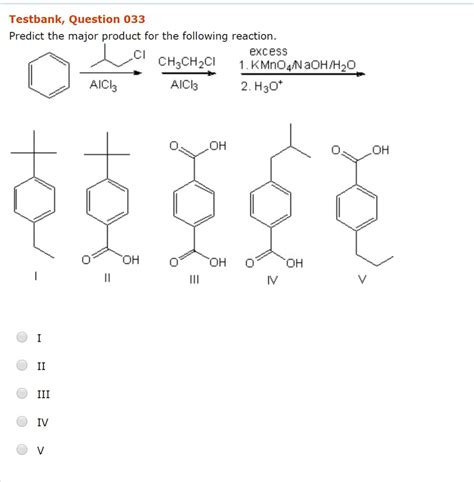 Solved Testbank Question 033 Predict The Major Product For