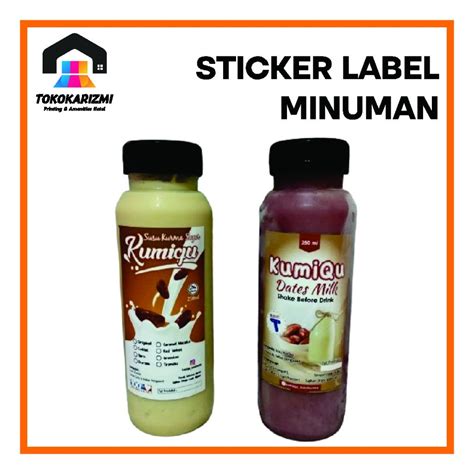 Jual Stiker Label Botol Kemasan Minuman Murah Free Design Isi 100