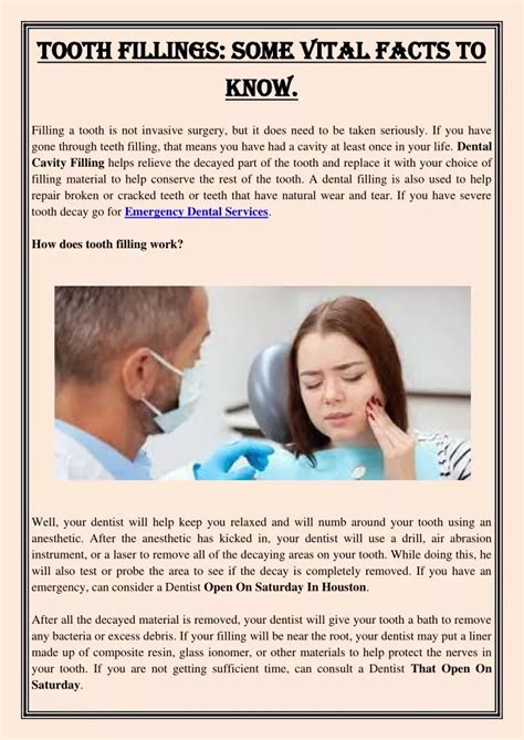 Ppt Tooth Fillings Some Vital Facts To Know Powerpoint Presentation