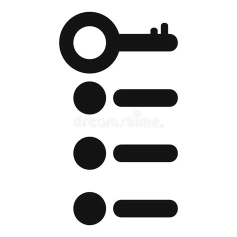 Key Unlocking Three Blank Spaces Representing Possibilities Stock